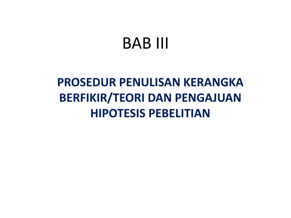 PPT - BAB III PowerPoint Presentation, free download - ID:3106969