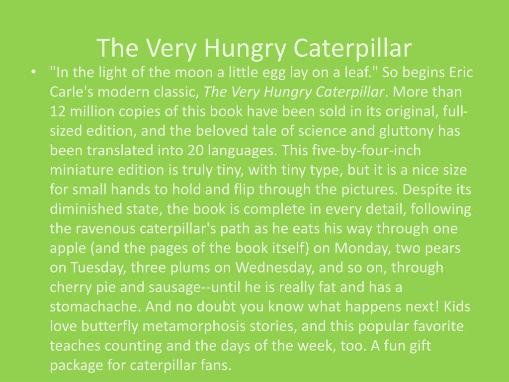 PPT - The Very Hungry Caterpillar PowerPoint Presentation, free ...