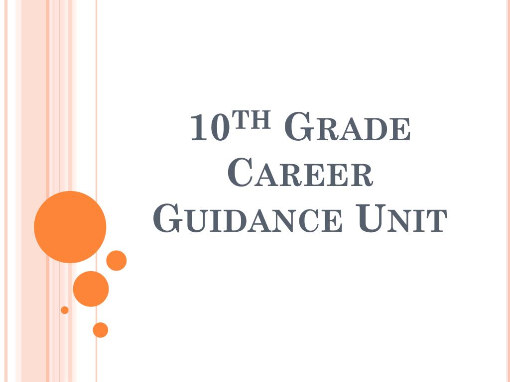 PPT - 10 th Grade Career Guidance Unit PowerPoint Presentation, free ...