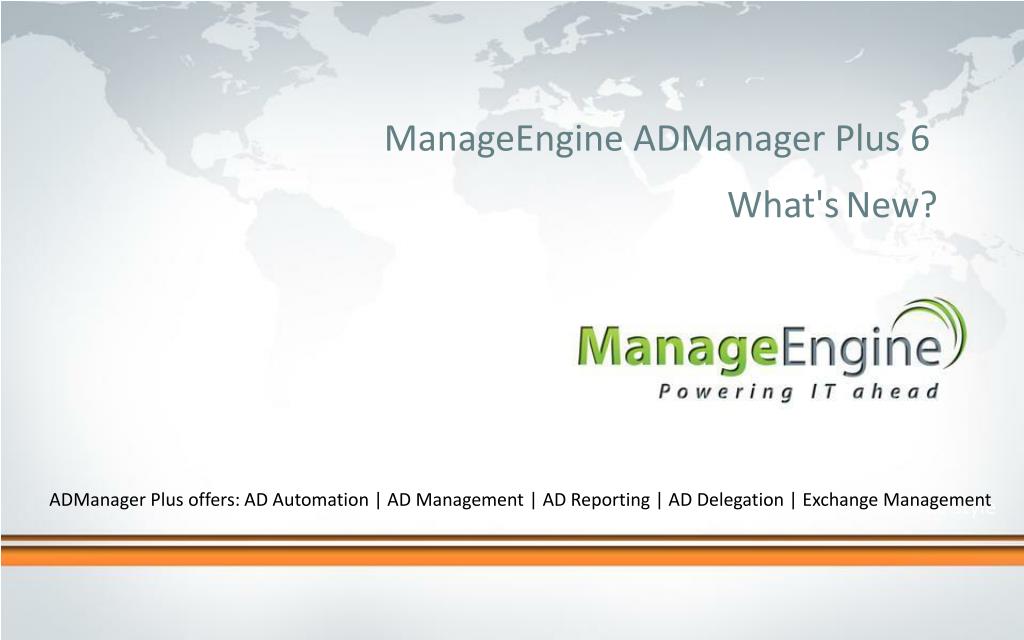 PPT - ManageEngine ADManager Plus 6 PowerPoint Presentation, free ...