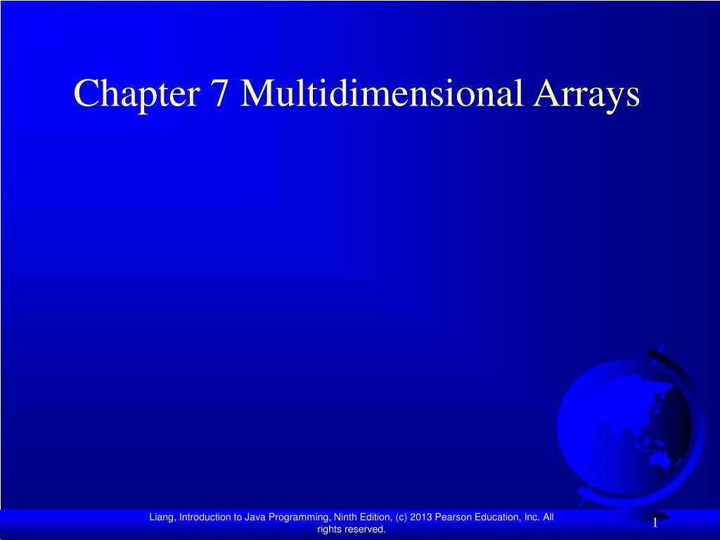 PPT - Chapter 7 Multidimensional Arrays PowerPoint Presentation, free ...