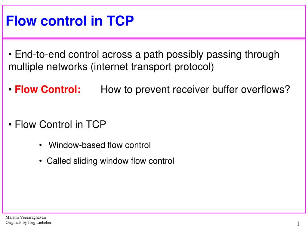 PPT - Flow control in TCP PowerPoint Presentation, free download - ID ...