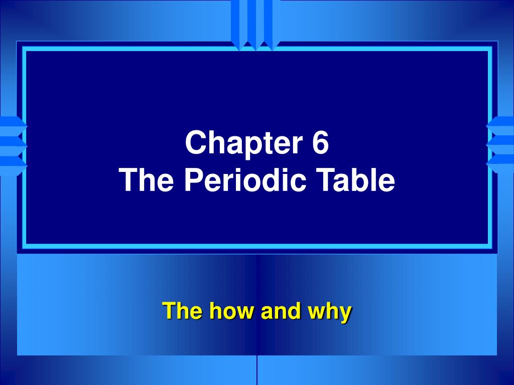 PPT - Chapter 6 The Periodic Table PowerPoint Presentation, free ...