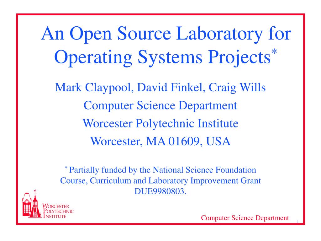 PPT - An Open Source Laboratory for Operating Systems Projects ...
