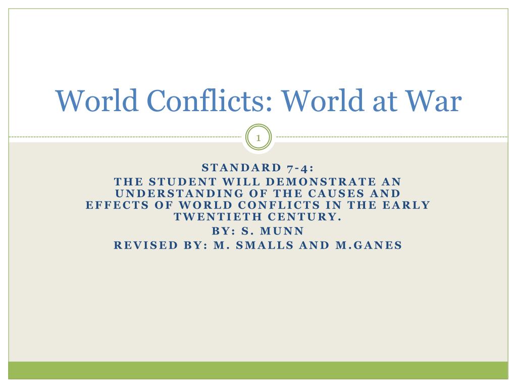 PPT - World Conflicts: World at War PowerPoint Presentation, free ...