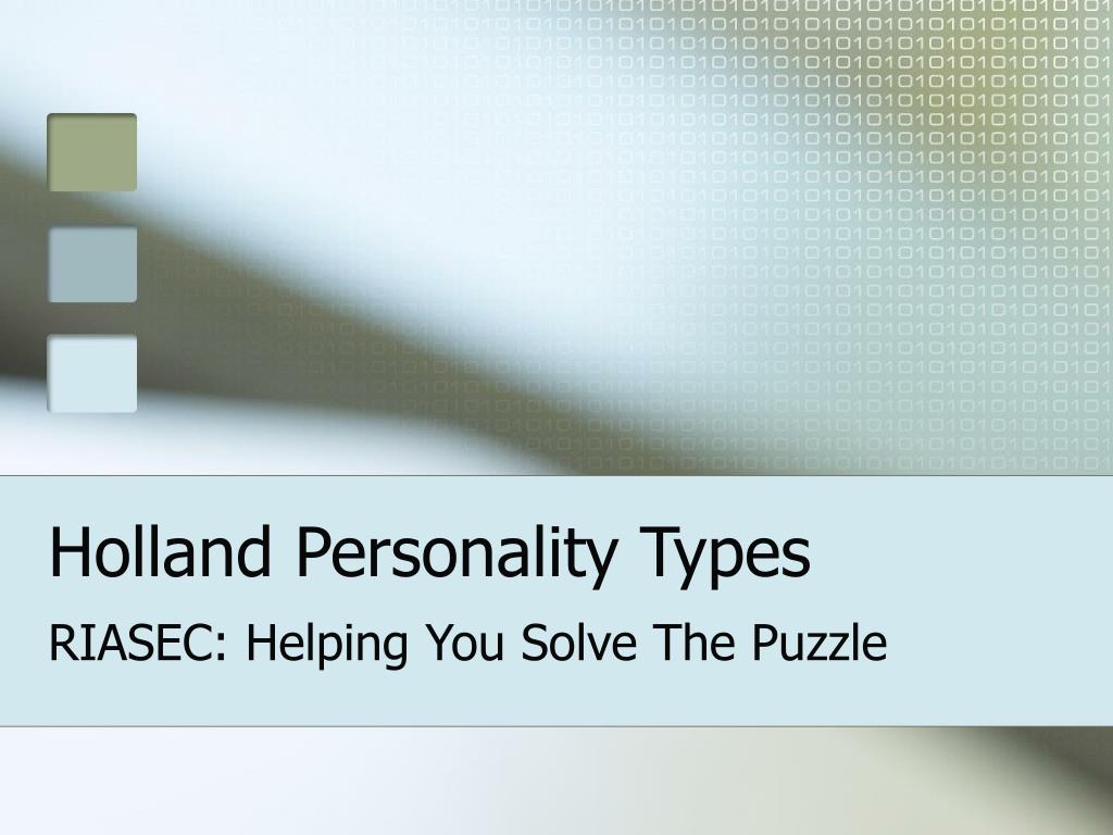 PPT - Holland Personality Types PowerPoint Presentation, free download ...
