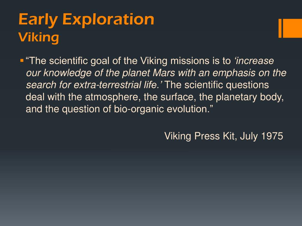 PPT - Early Exploration Viking: Martian Discoveries and Advances ...