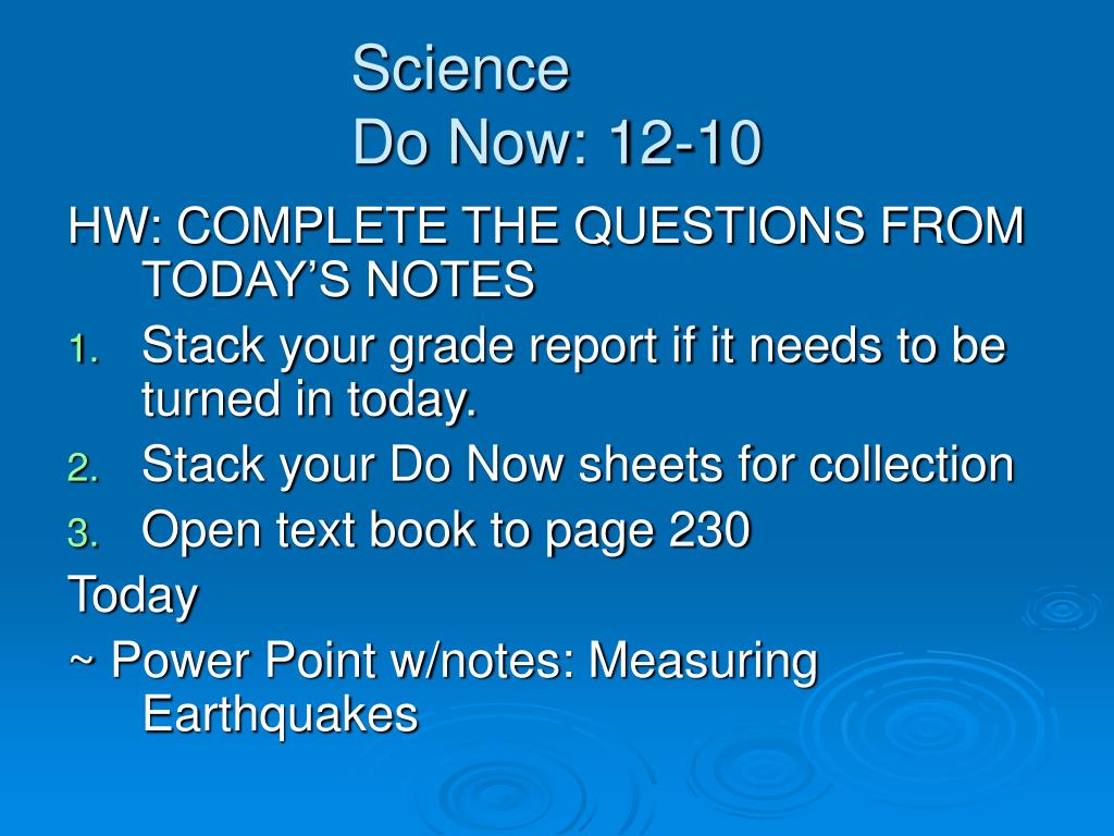 PPT - Science Do Now: 12-10 PowerPoint Presentation, free download - ID ...