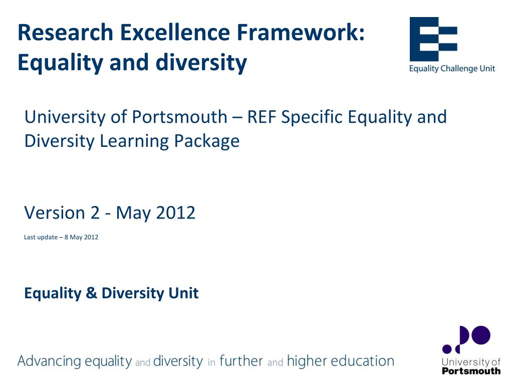 PPT - Research Excellence Framework: Equality and diversity PowerPoint ...
