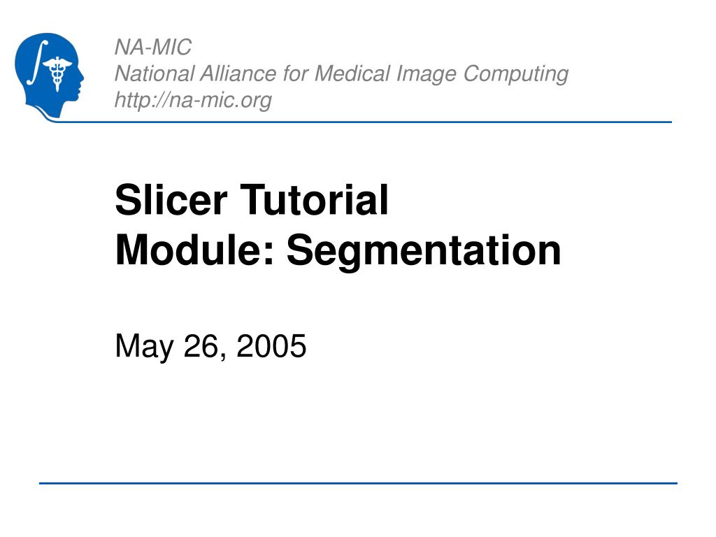 PPT - Slicer Tutorial Module: Segmentation PowerPoint Presentation ...