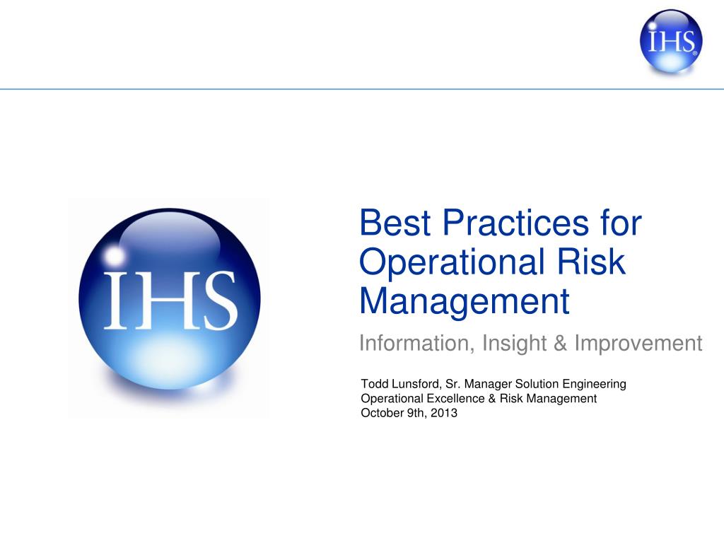 PPT - Best Practices for Operational Risk Management PowerPoint ...