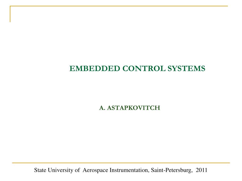 PPT - EMBEDDED CONTROL SYSTEMS PowerPoint Presentation, free download ...