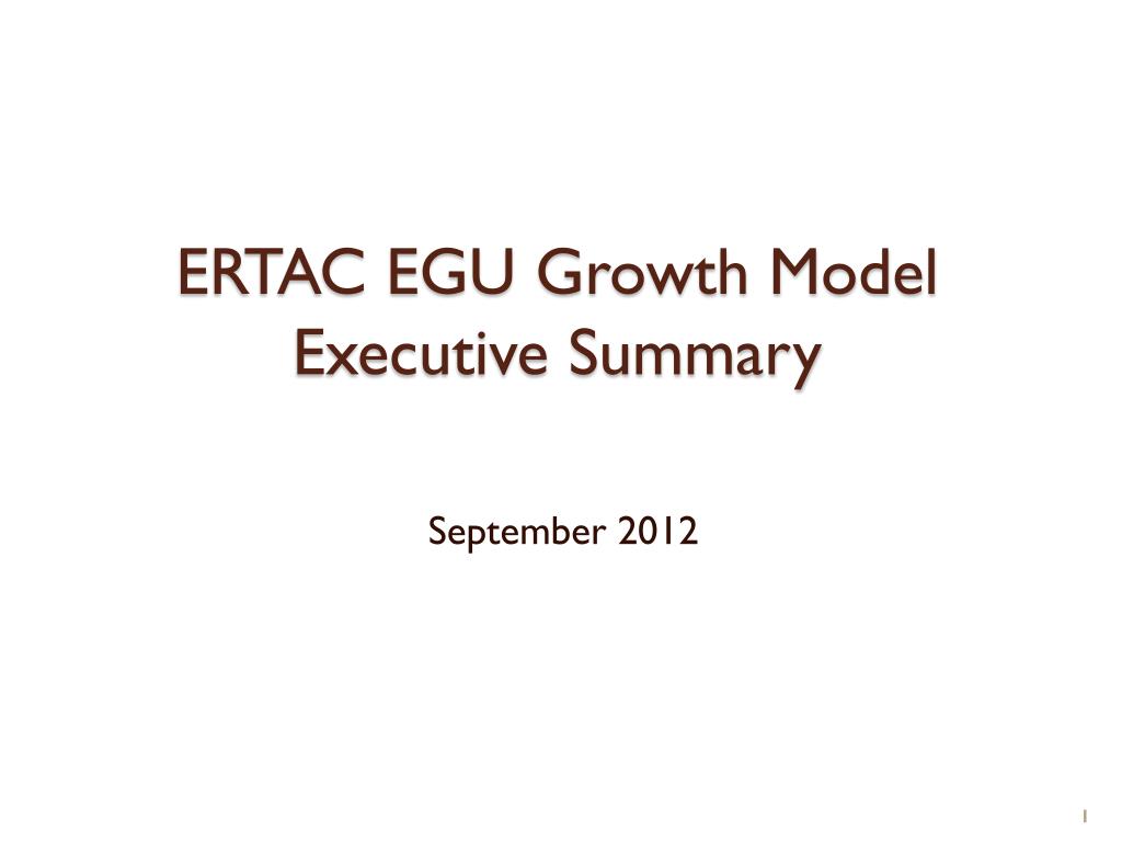 PPT - ERTAC EGU Growth Model Executive Summary PowerPoint Presentation ...
