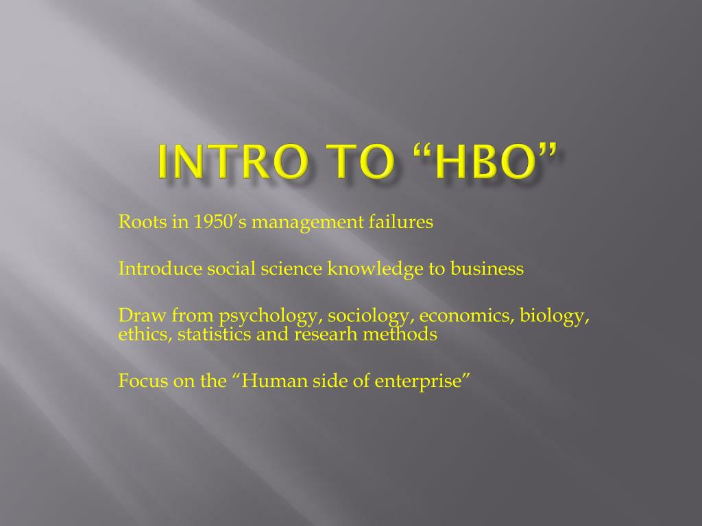 PPT - Intro to “HBO” PowerPoint Presentation, free download - ID:3124717