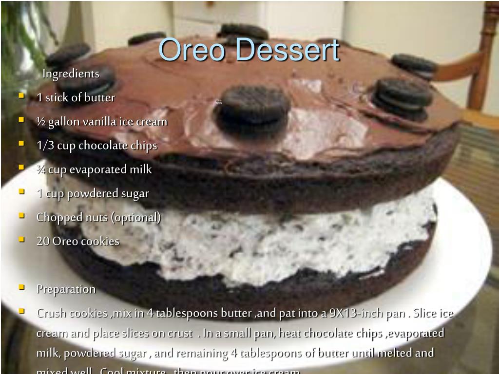 PPT - Oreo Dessert PowerPoint Presentation, free download - ID:3126131