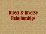 PPT - Direct and Inverse Variations PowerPoint Presentation, free ...