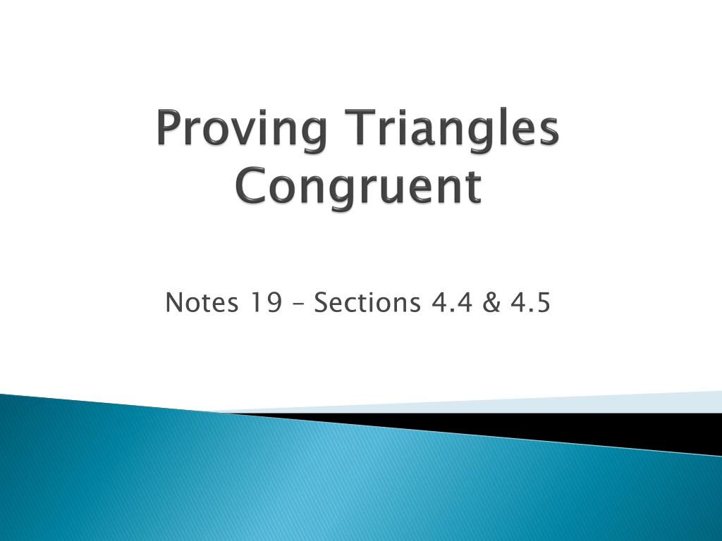 PPT - Proving Triangles Congruent PowerPoint Presentation, free ...