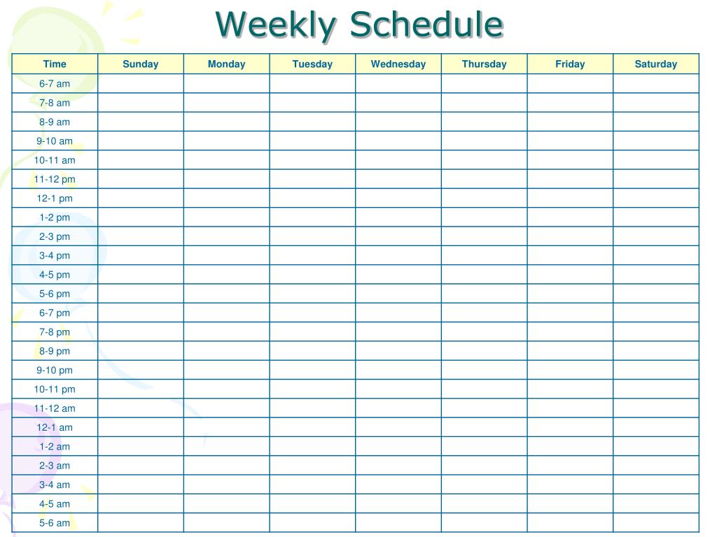PPT - Organize Your Week Efficiently with Our Weekly Schedule Template ...