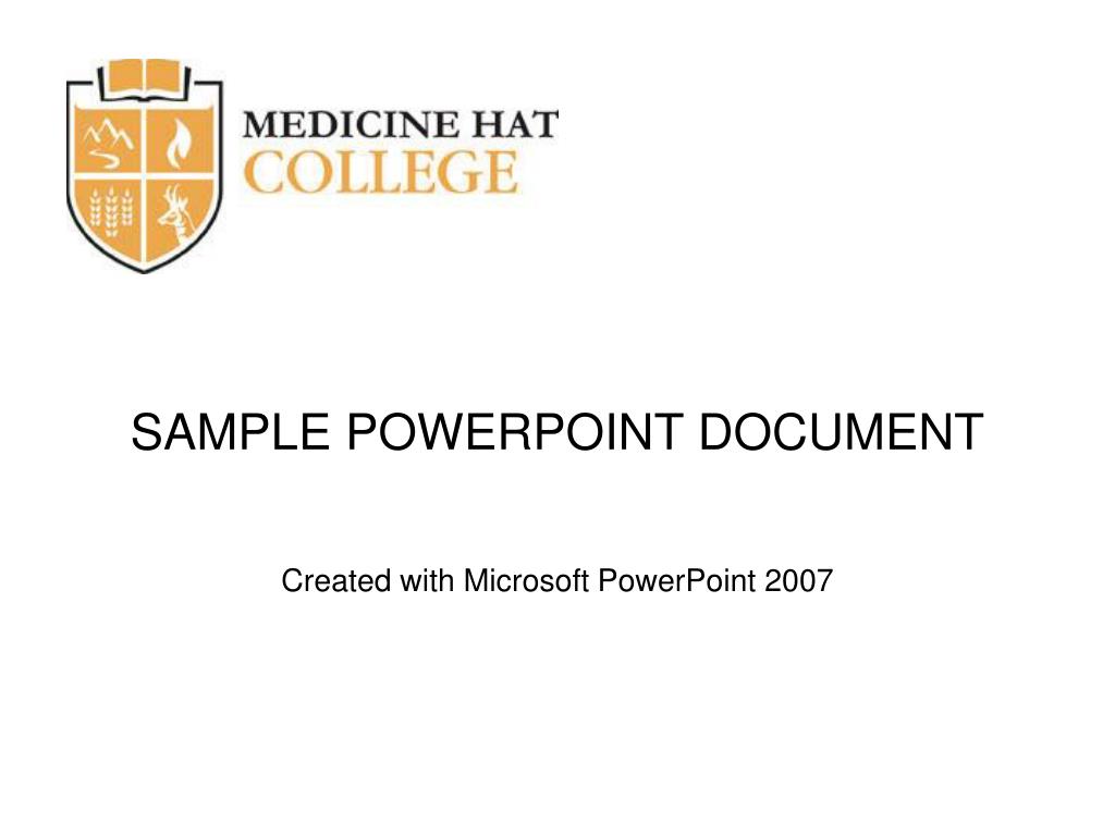 PPT - SAMPLE POWERPOINT DOCUMENT PowerPoint Presentation, free download ...