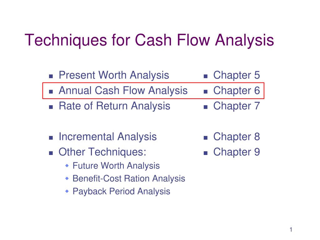 PPT - Techniques for Cash Flow Analysis PowerPoint Presentation, free ...