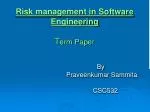 PPT - Risk management in Software Engineering PowerPoint Presentation ...