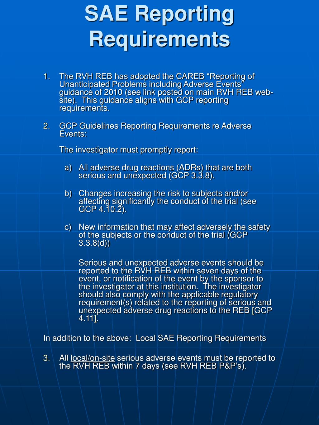 PPT - SAE Reporting Requirements PowerPoint Presentation, free download ...