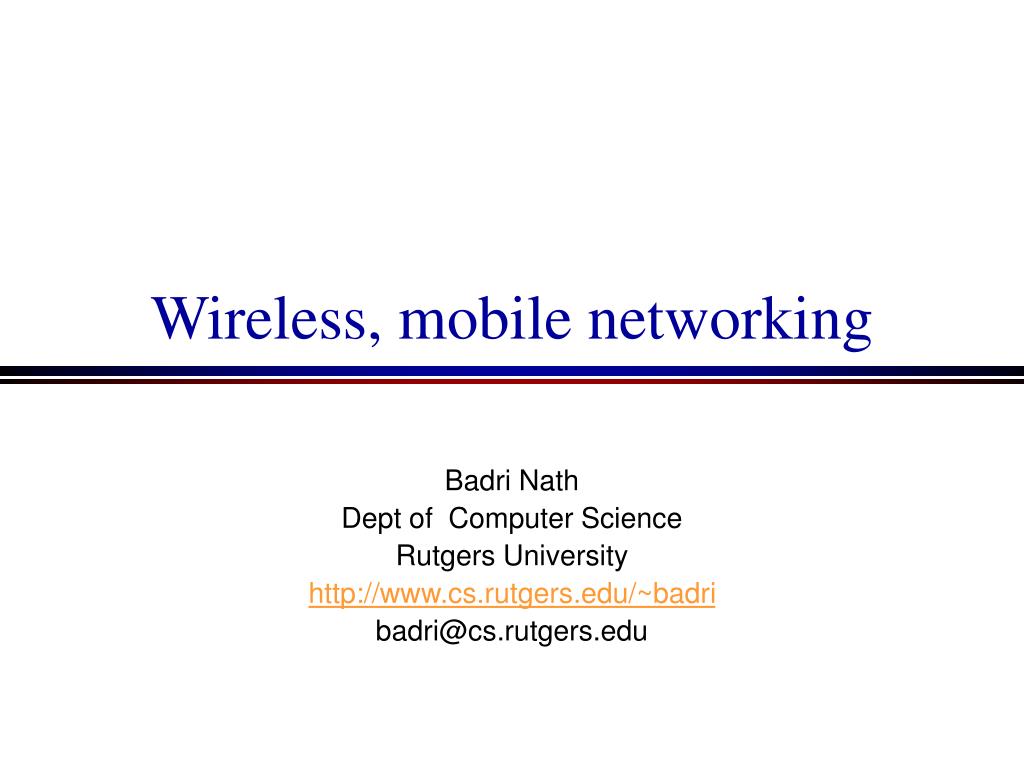 PPT - Wireless, mobile networking PowerPoint Presentation, free ...