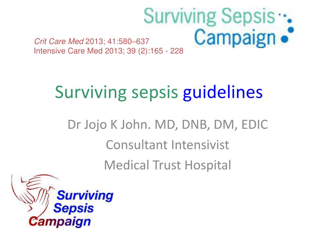 PPT - Surviving sepsis guidelines PowerPoint Presentation, free ...