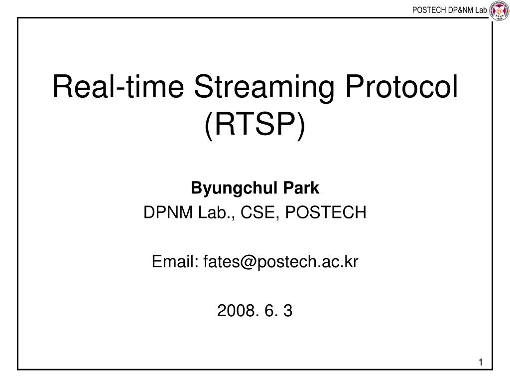 PPT - Real-time Streaming Protocol (RTSP) PowerPoint Presentation, free ...