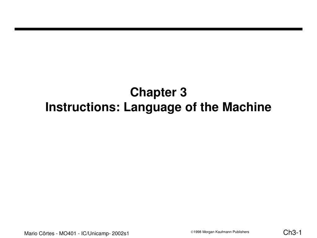 PPT - Chapter 3 Instructions: Language of the Machine PowerPoint ...