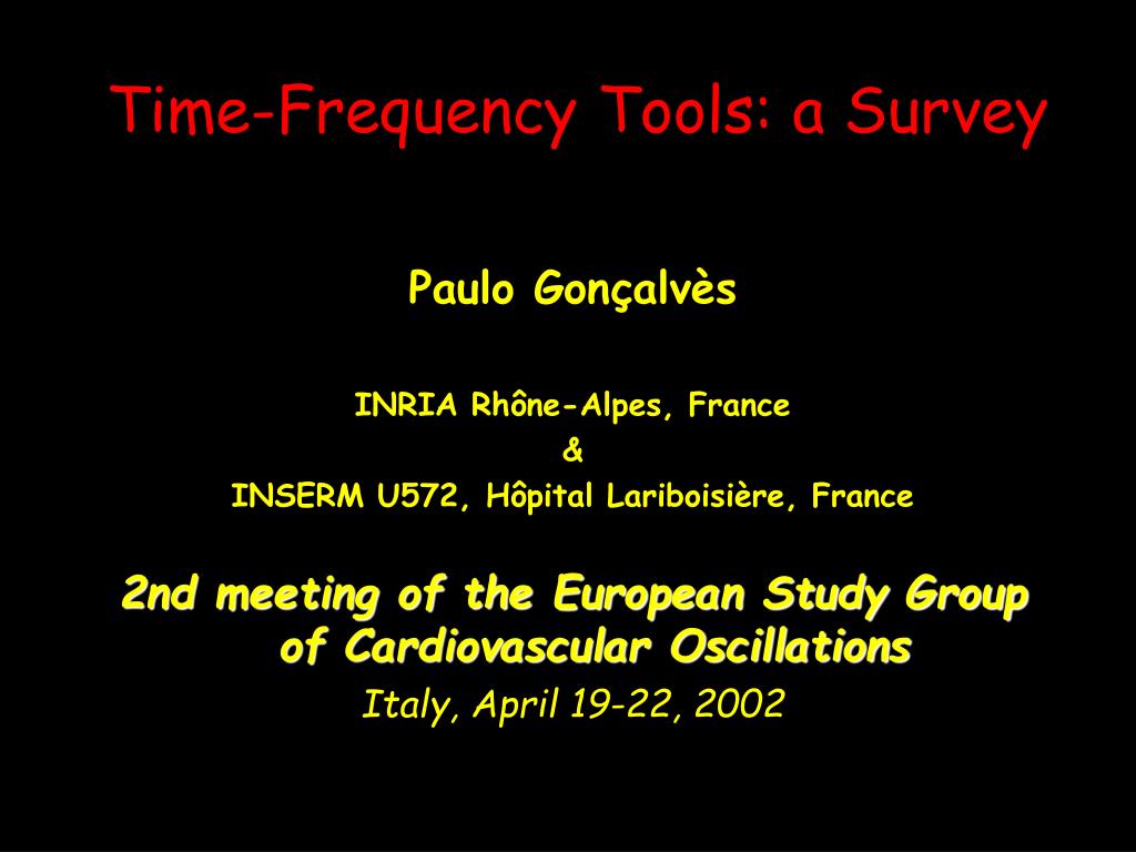 PPT - Time-Frequency Tools: a Survey PowerPoint Presentation, free ...