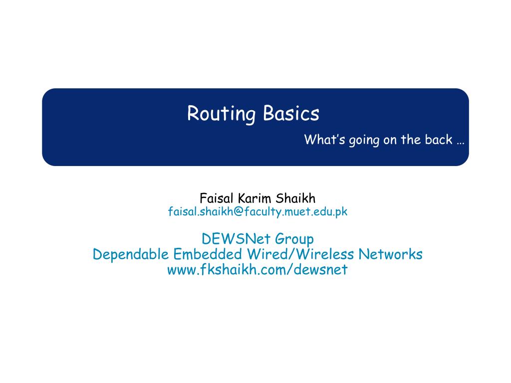 PPT - Understanding Routing Basics in Network Layers PowerPoint ...