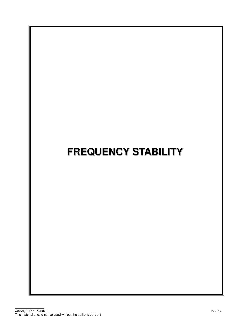PPT - FREQUENCY STABILITY PowerPoint Presentation, free download - ID ...