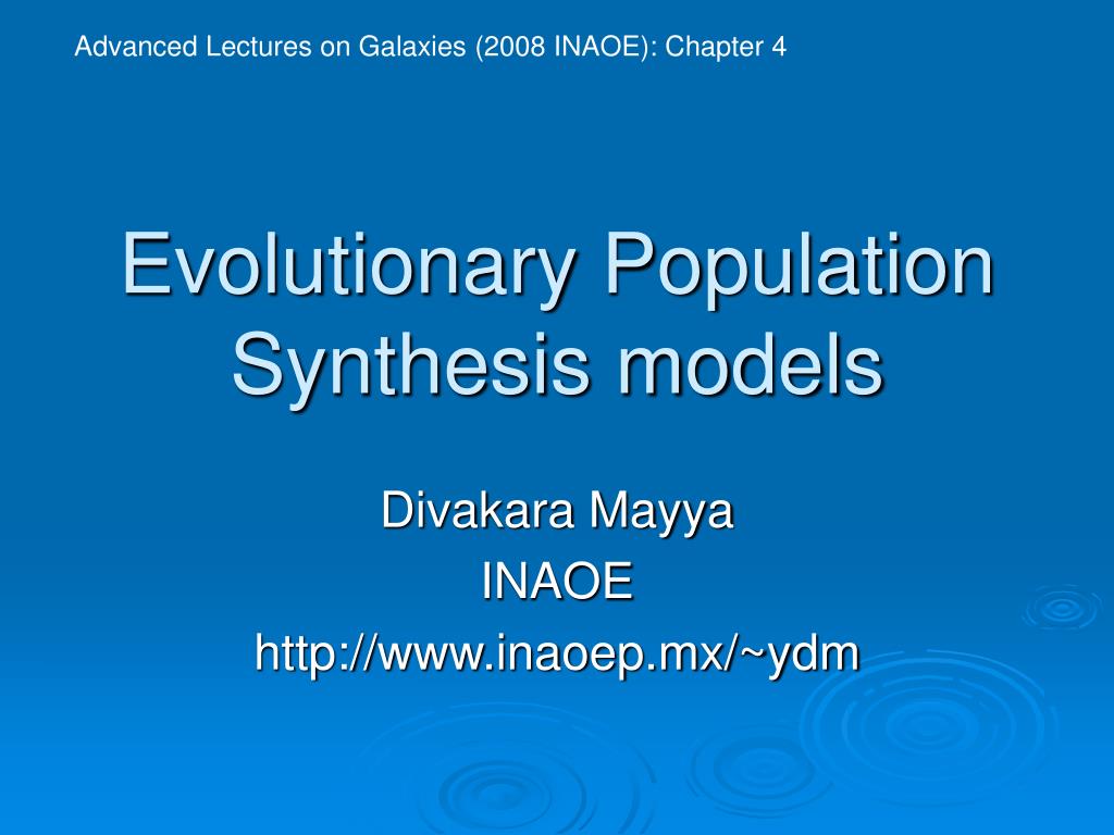 PPT - Evolutionary Population Synthesis models PowerPoint Presentation ...