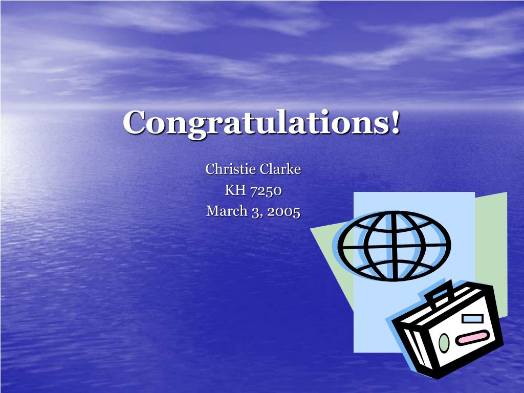 PPT - Congratulations! PowerPoint Presentation, free download - ID:3143263