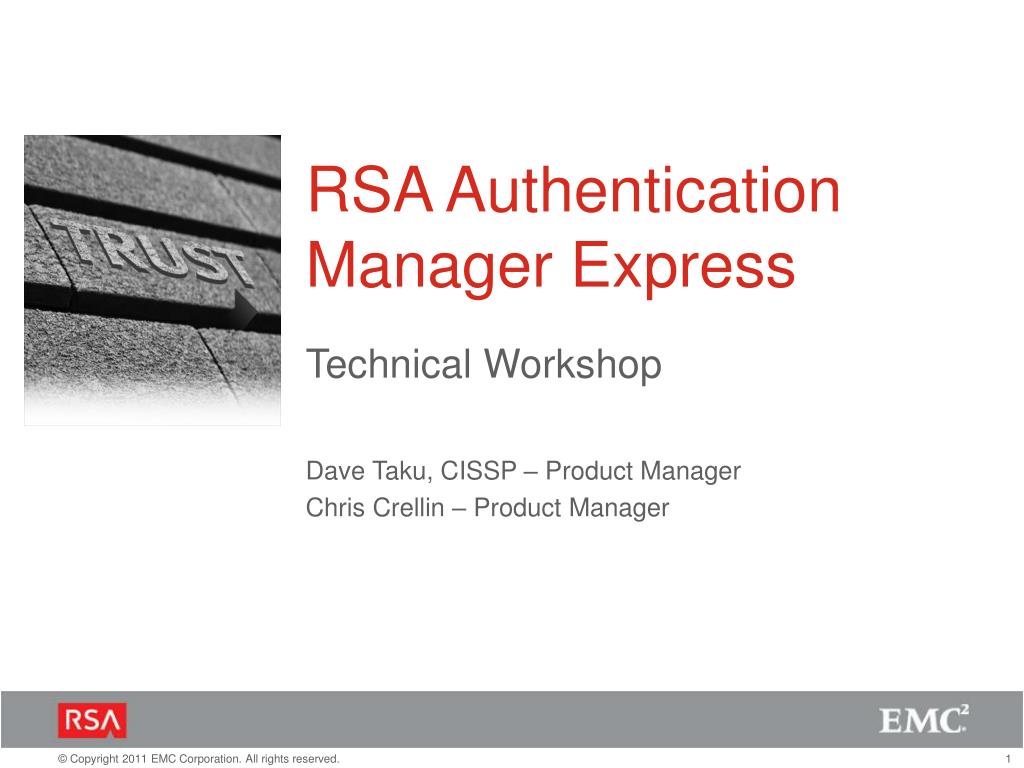 PPT - RSA Authentication Manager Express PowerPoint Presentation, free ...