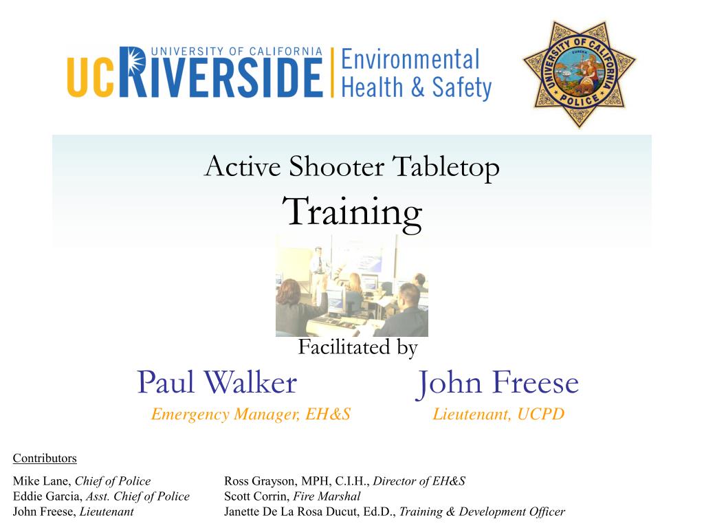 PPT - Active Shooter Tabletop Training PowerPoint Presentation, free ...