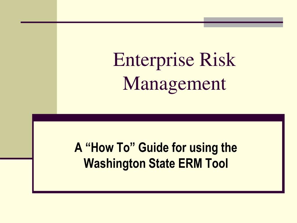 PPT - Enterprise Risk Management PowerPoint Presentation, free download ...