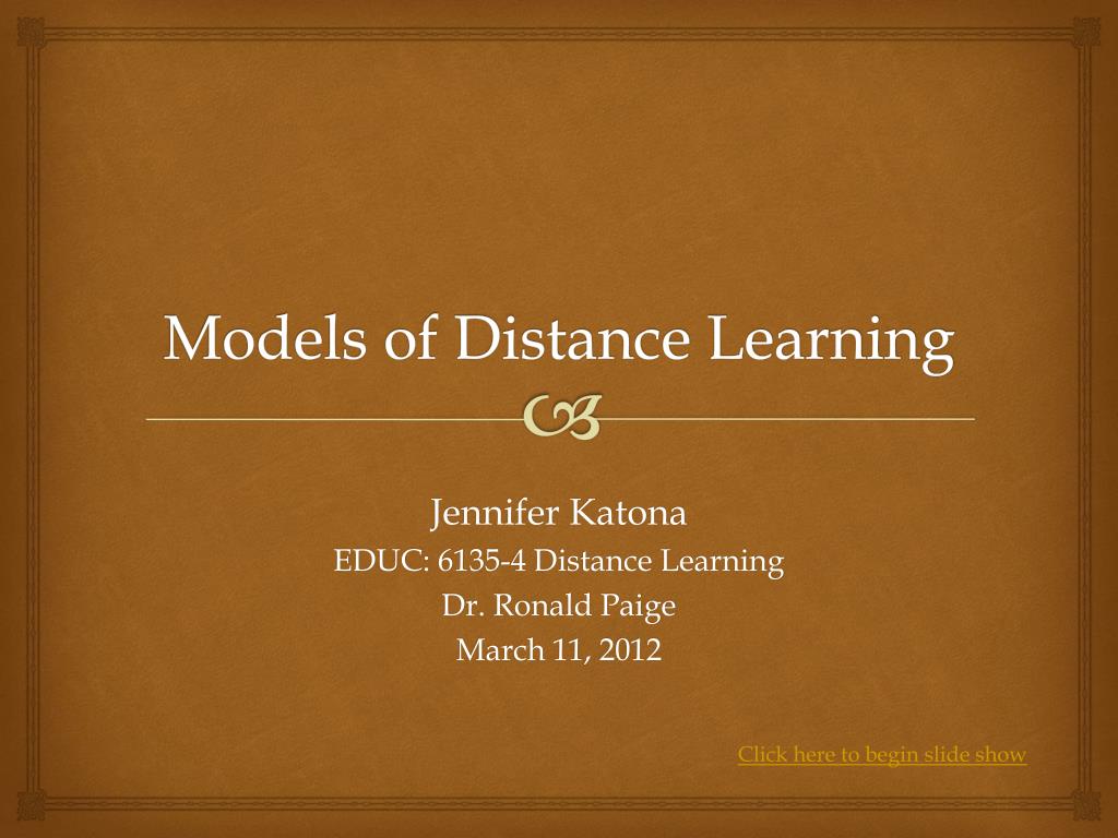PPT - Models of Distance Learning PowerPoint Presentation, free download - ID:3147975