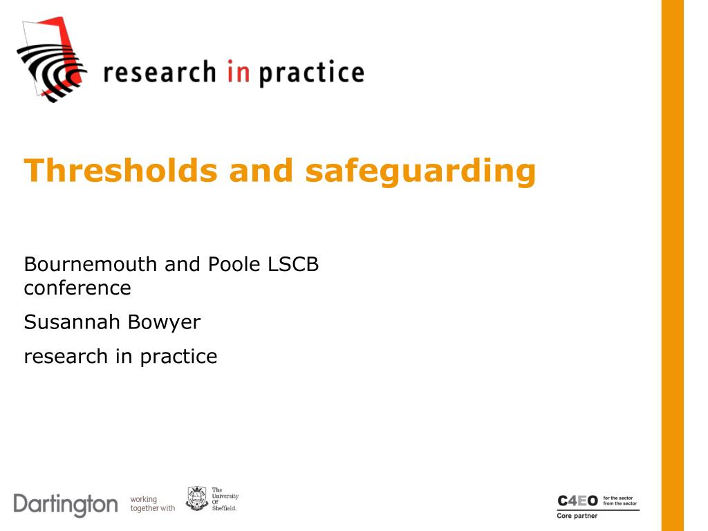 PPT - Thresholds and safeguarding PowerPoint Presentation, free ...