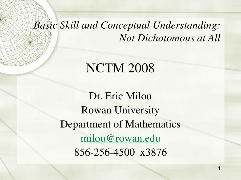 PPT - Basic Skill and Conceptual Understanding: Not Dichotomous at All ...
