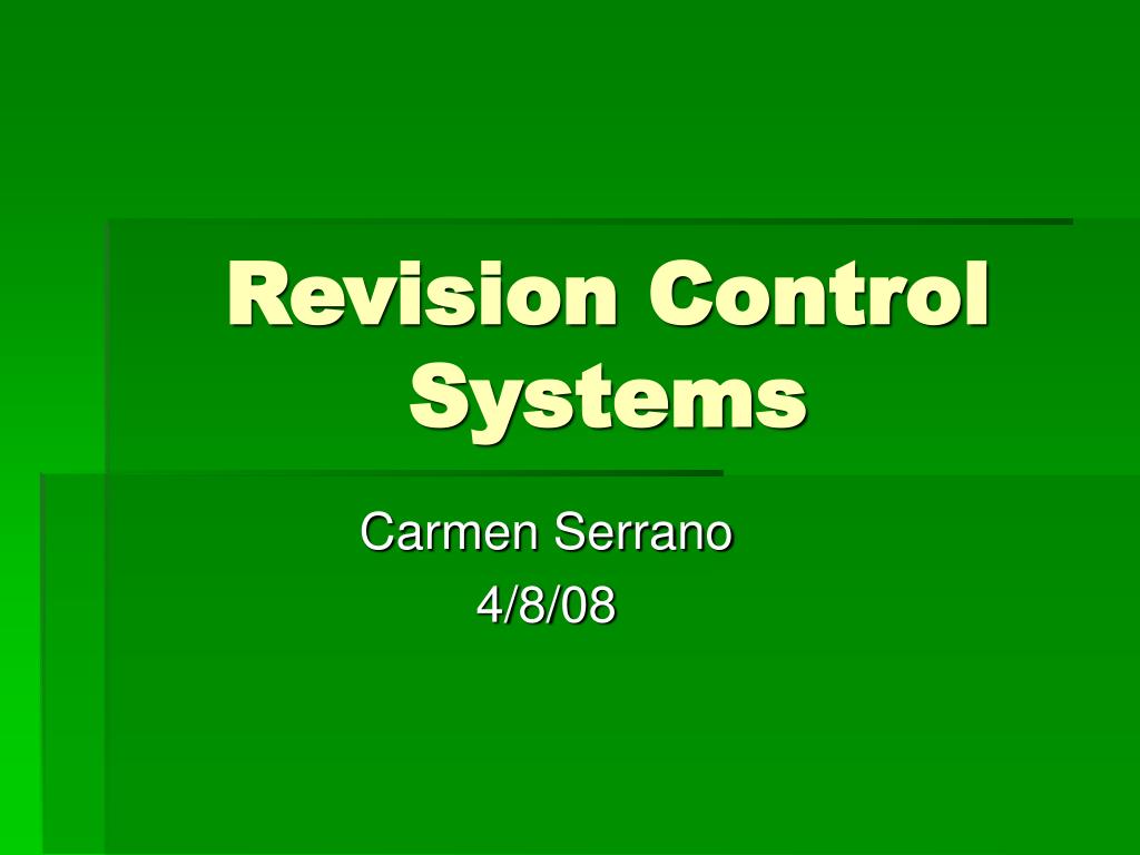 PPT - Revision Control Systems PowerPoint Presentation, free download ...