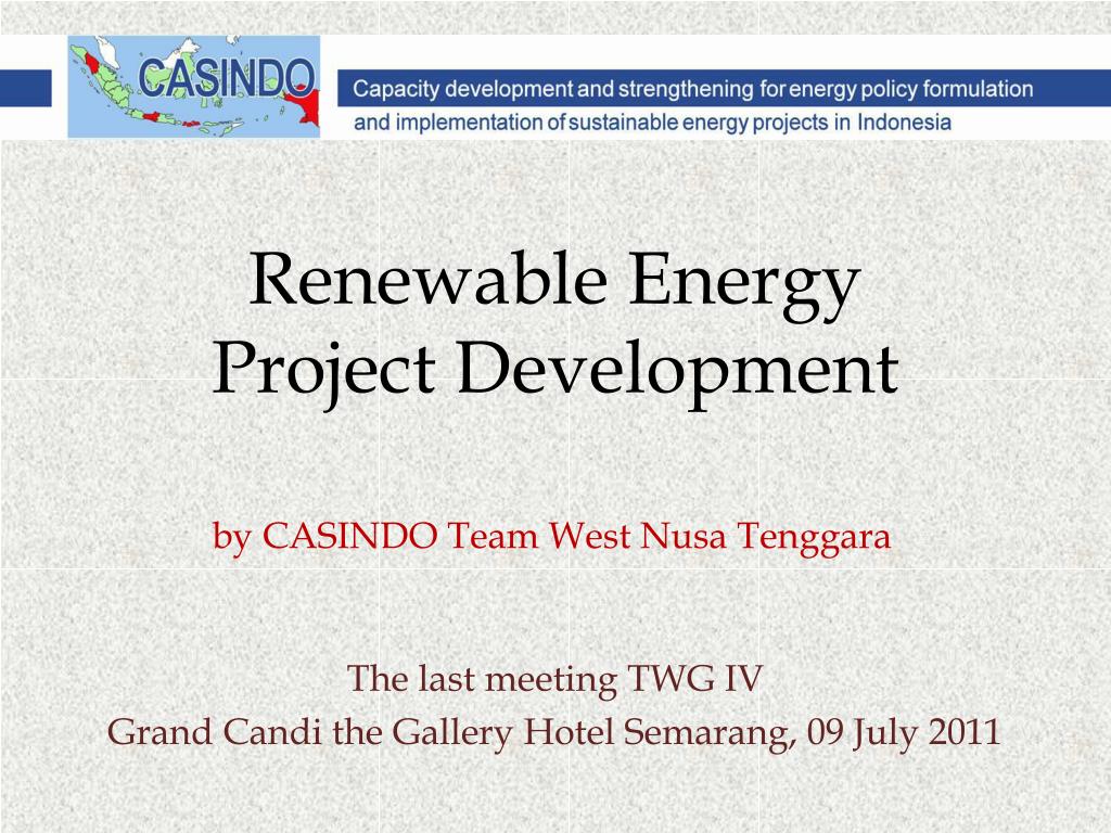 PPT - Renewable Energy Project Development PowerPoint Presentation ...