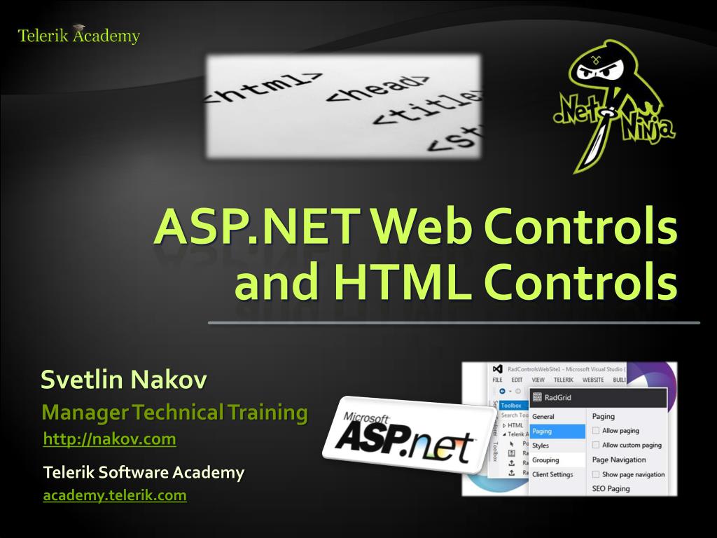 PPT - ASP.NET Web Controls and HTML Controls PowerPoint Presentation ...