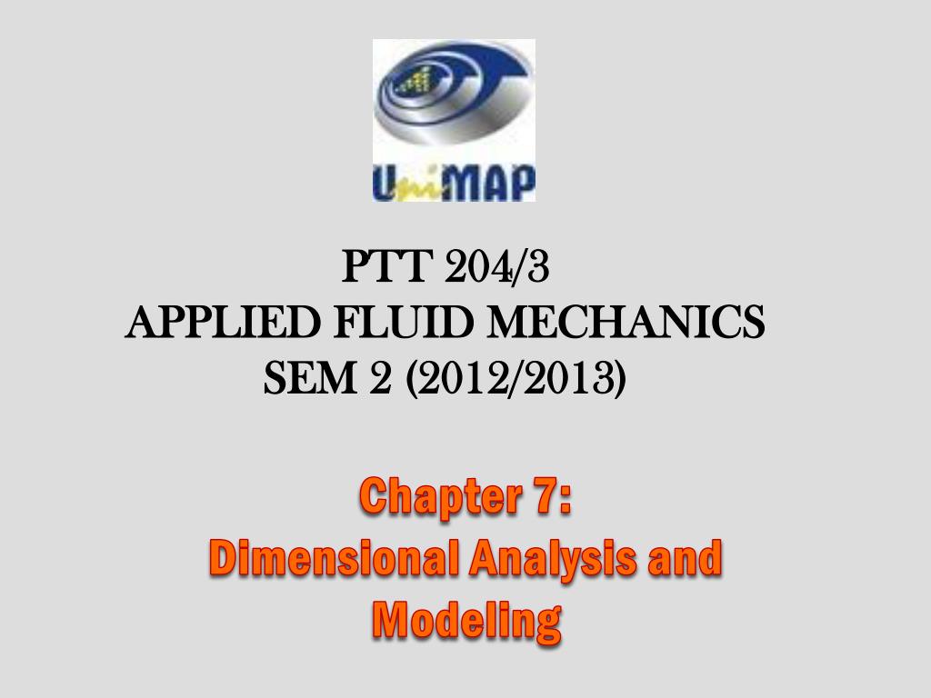PPT - Chapter 7 : Dimensional Analysis and Modeling PowerPoint ...