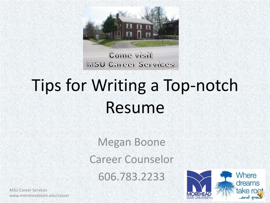 PPT - Tips for Writing a Top-notch Resume PowerPoint Presentation, free ...
