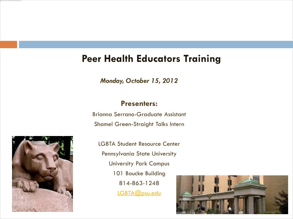 PPT - Peer Health Educators Training PowerPoint Presentation, free download - ID:3164041