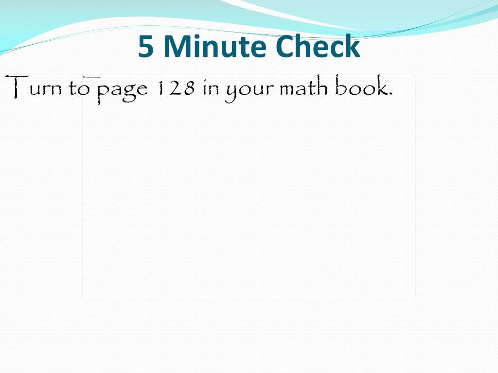 PPT - 5 Minute Check PowerPoint Presentation, free download - ID:3167482