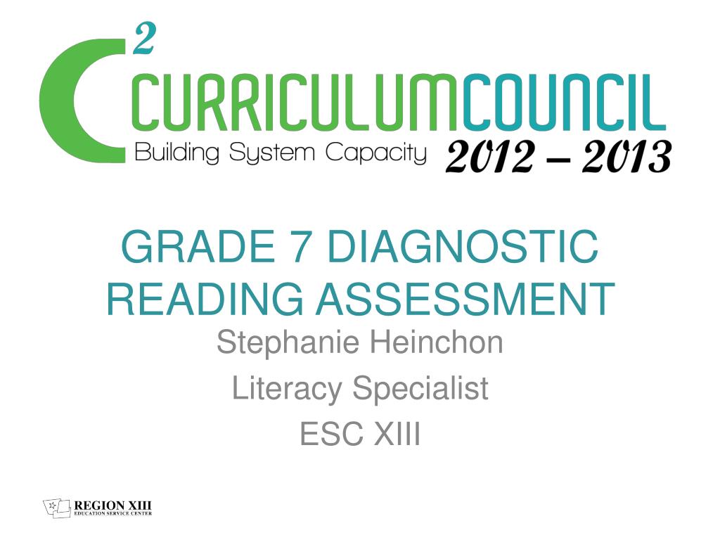 PPT - GRADE 7 DIAGNOSTIC READING ASSESSMENT PowerPoint Presentation ...