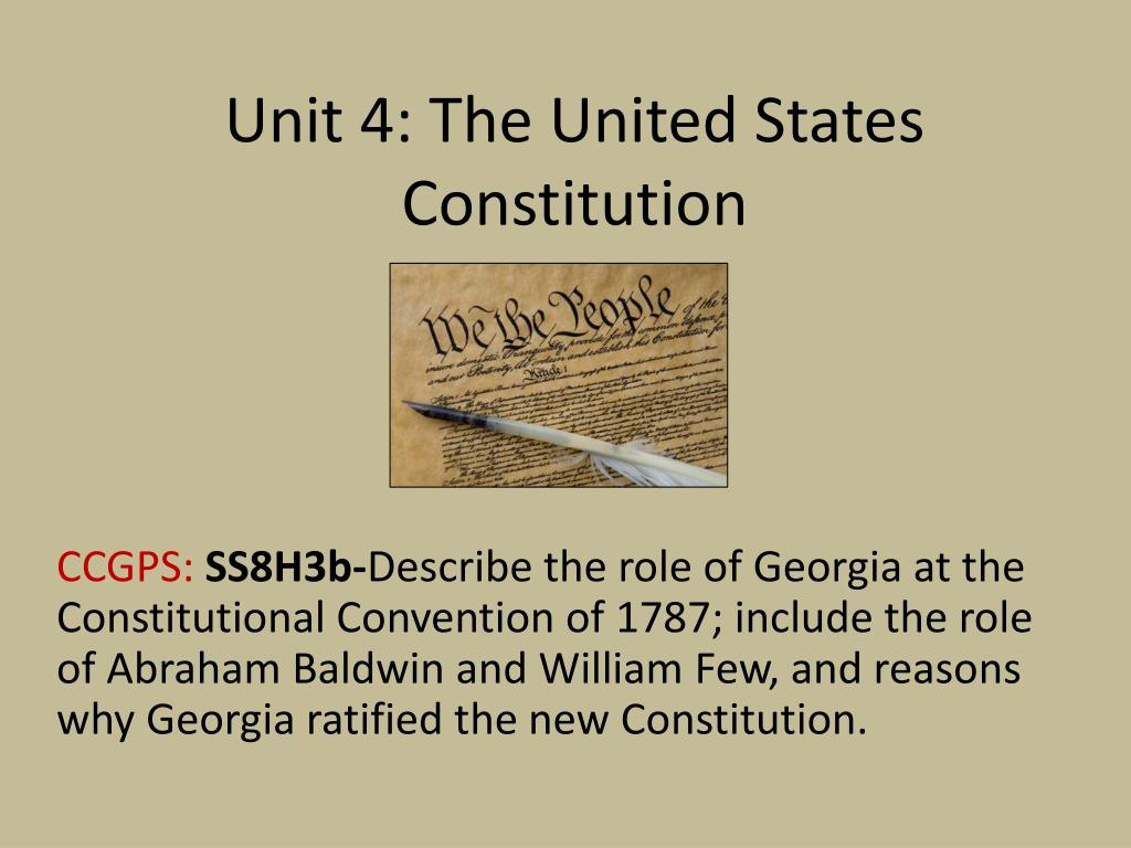 PPT - Unit 4: The United States Constitution PowerPoint Presentation ...